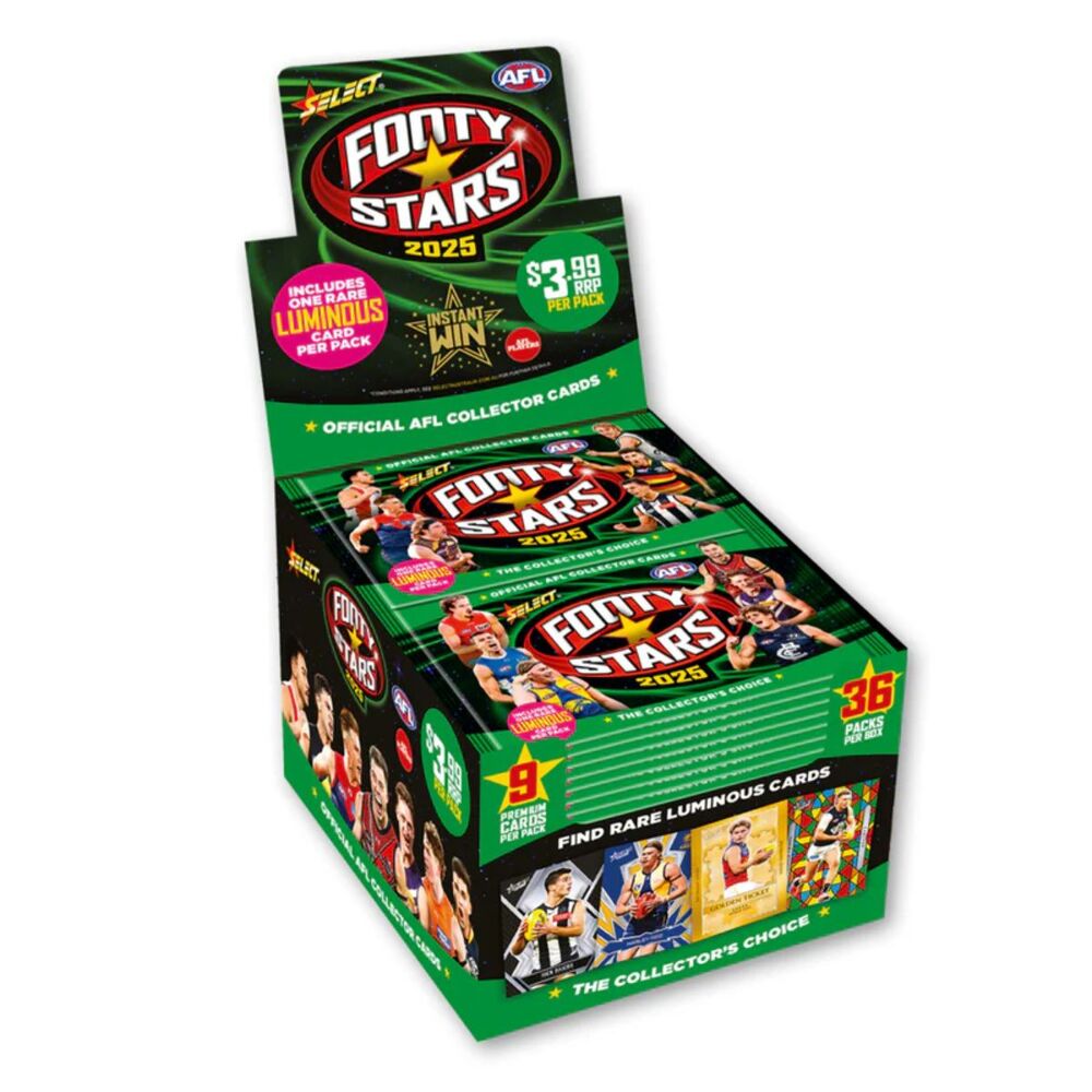 2025 AFL Footy Stars Collector Cards Box of 36 Packs