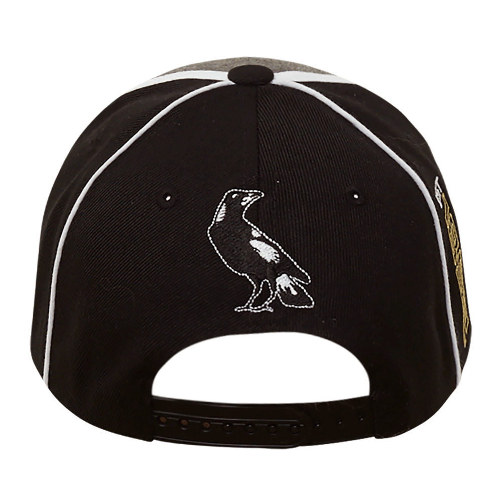 Magpies Premium Grey Front Cap | Embroidered 3D Logo