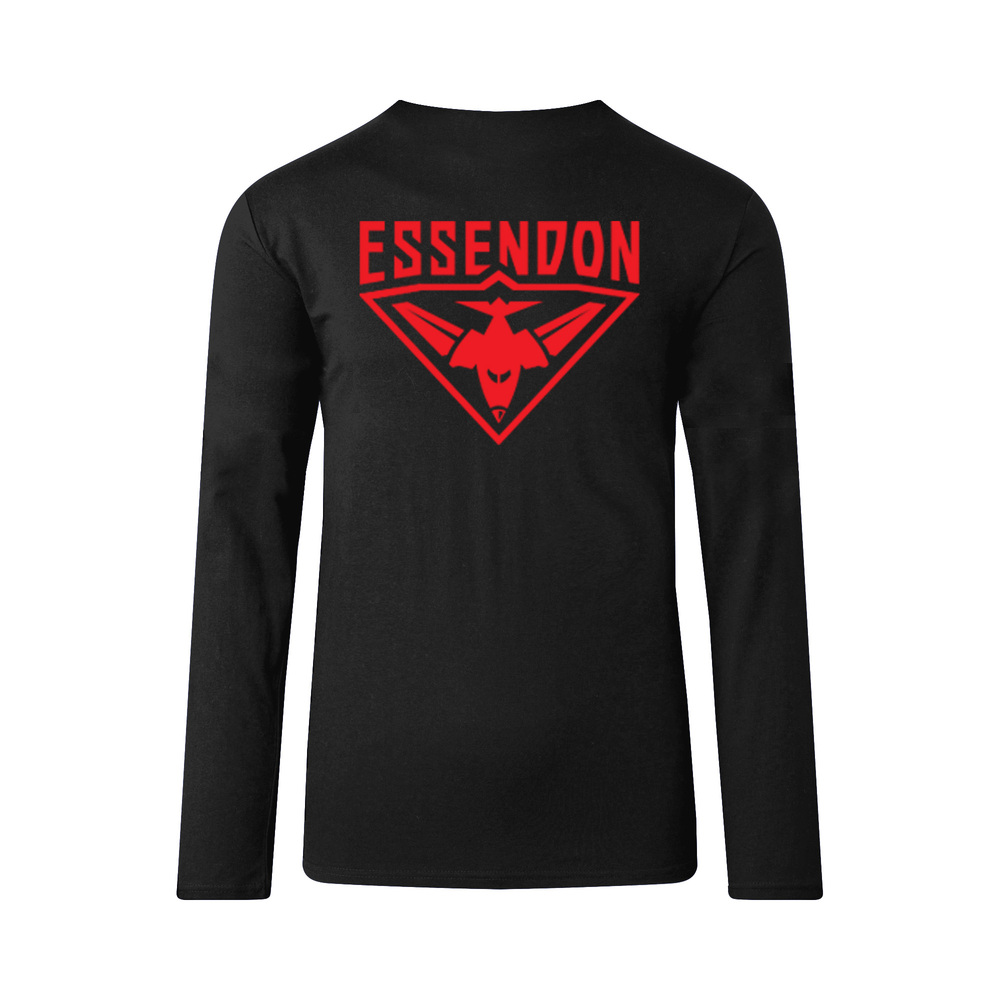 Essendon Bombers Mens Plus Size Long Sleeve Tee