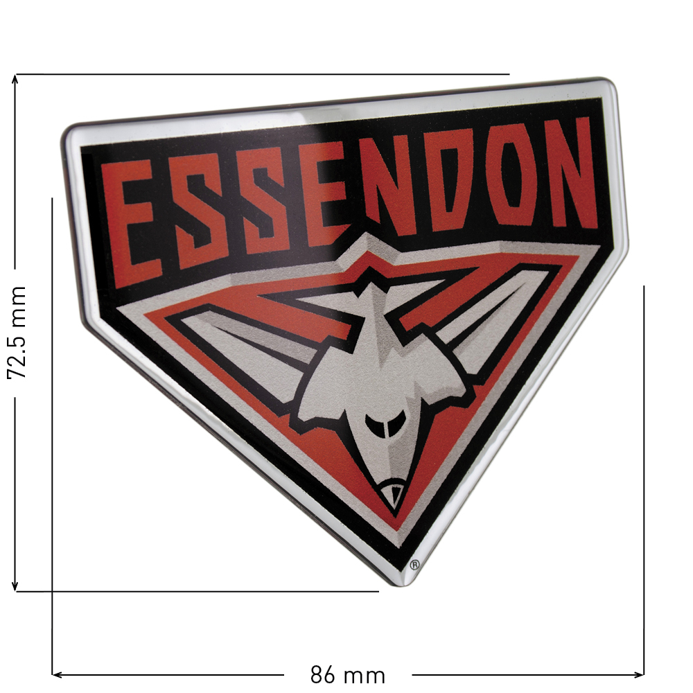 Essendon Bombers Lensed Chrome Supporter Logo