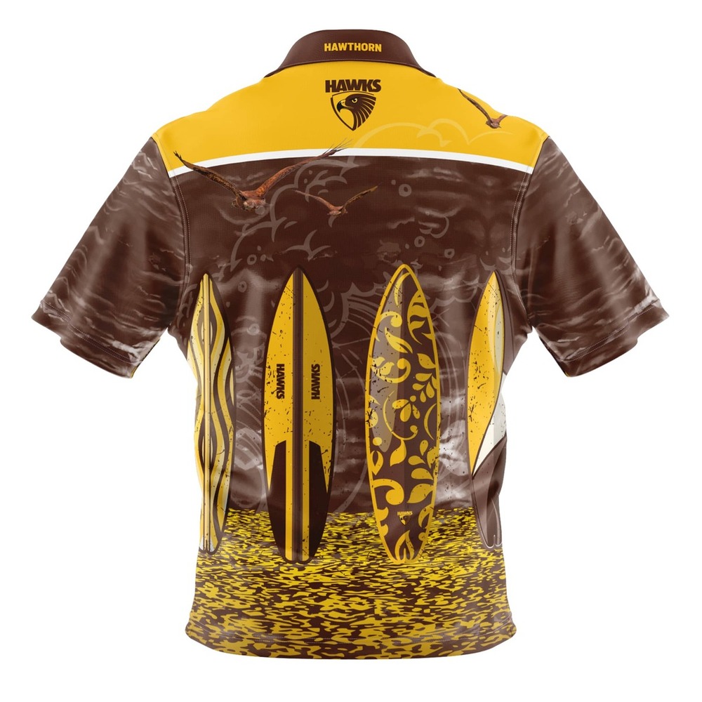 Hawthorn Hawks Adults Hawaiian Shirt