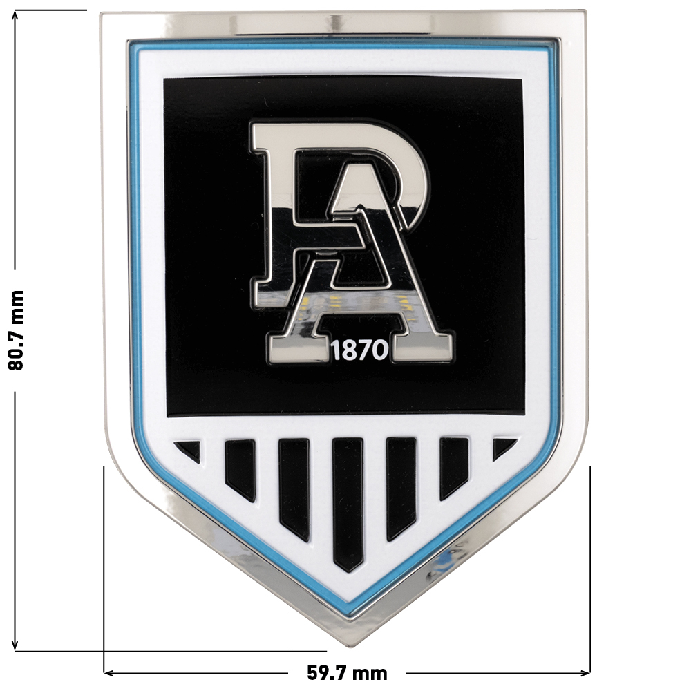 Port Adelaide Power 3D Chrome Supporter Emblem