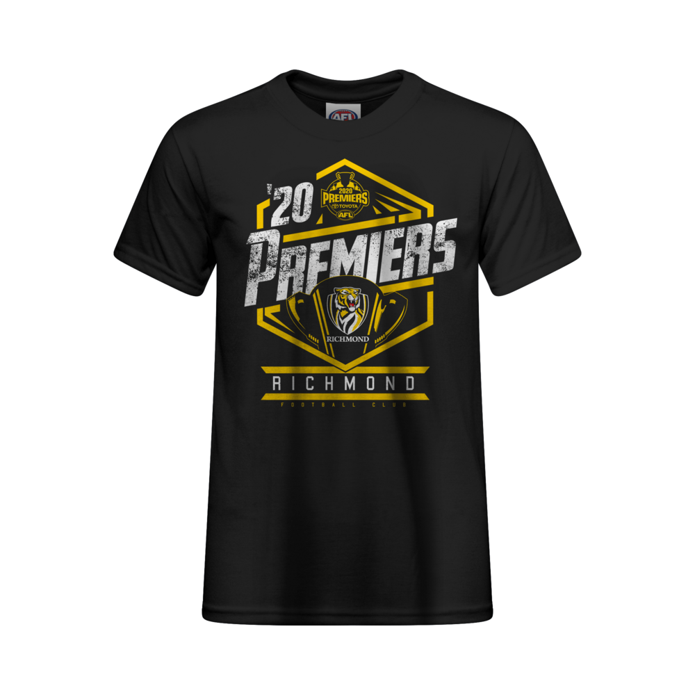 Richmond Tigers 2020 Premiers Youths Black T-Shirt