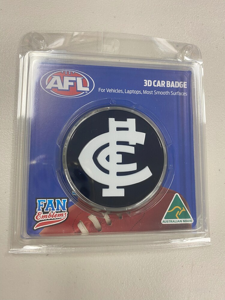 Carlton Blues 3D Chrome Supporter Emblem