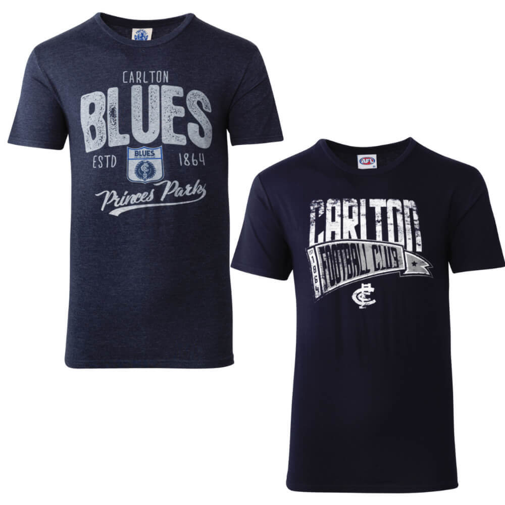 Carlton Blues Mens Classics 2 Pack Tees