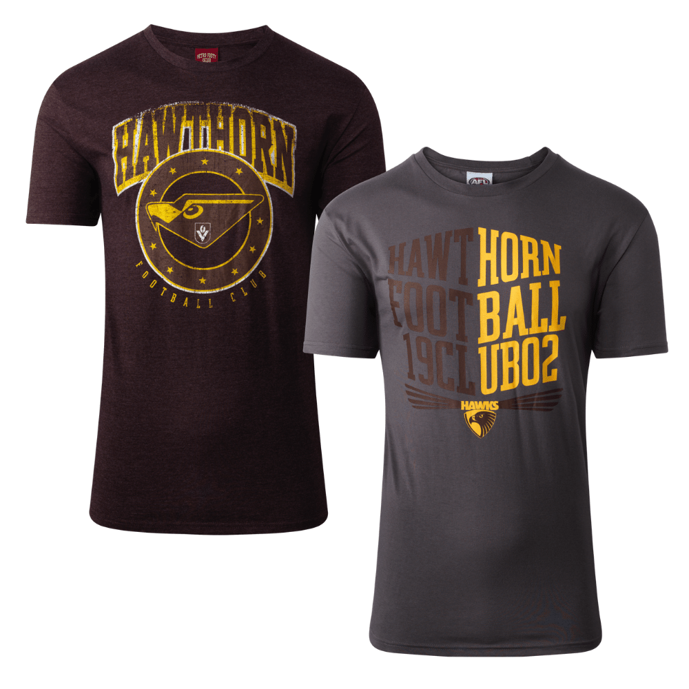 Hawthorn Hawks Mens T-Shirts 2 Pack
