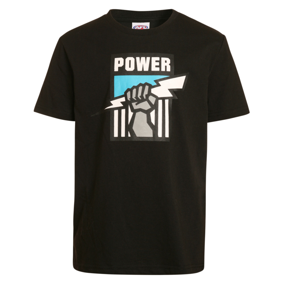 Port Adelaide Power Youths Basics Logo T-Shirt