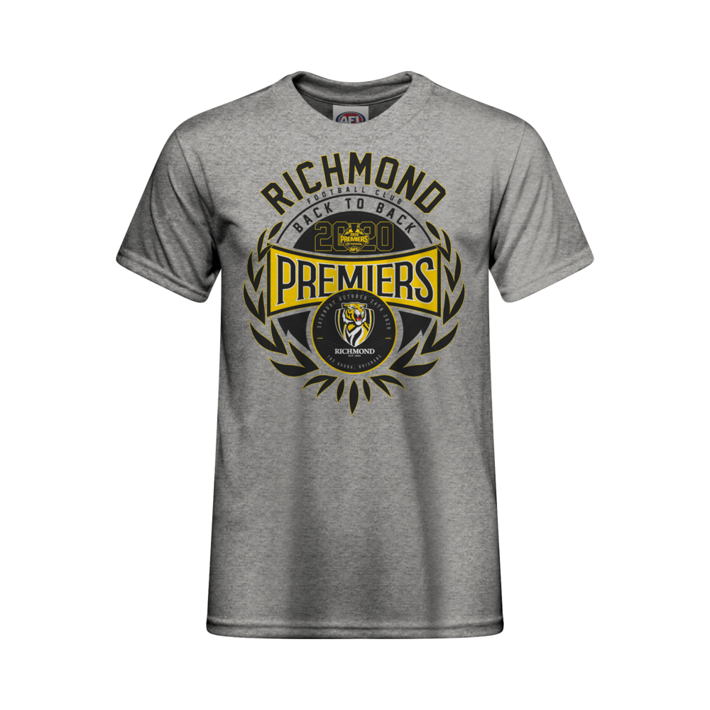 Richmond Tigers 2020 Premiers Youths Grey Tee