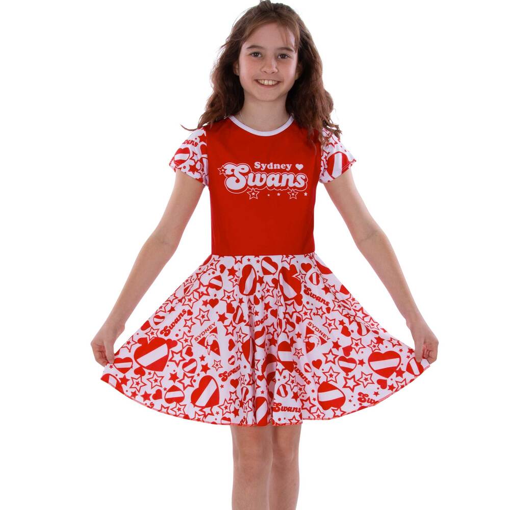 Sydney Swans Girls Heartbreaker Supporter Dress