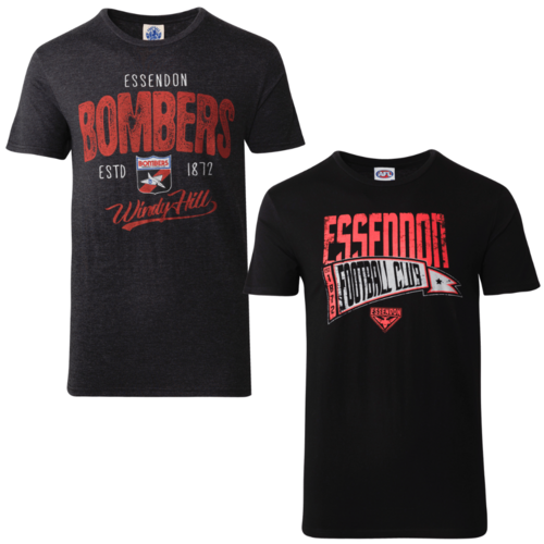 Essendon Bombers Mens Classics 2 Pack Tees