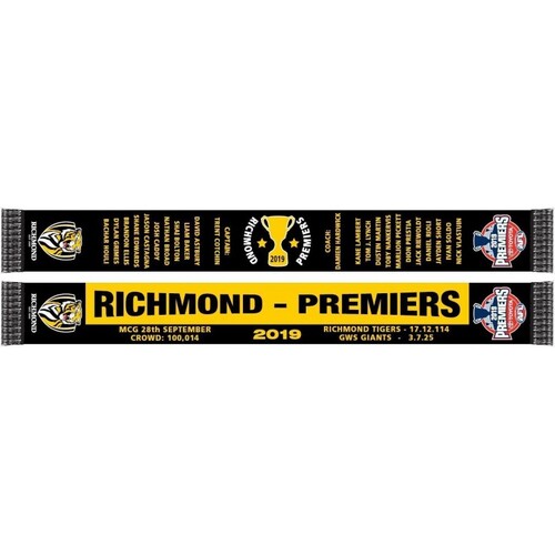 Richmond Tigers 2019 Premiers Scarf